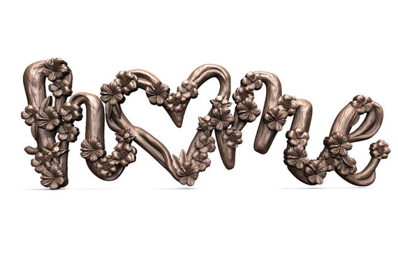 Digital File Home Sign CNC 3d Model STL - Etsy