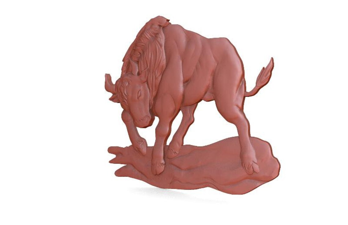 Digital File Bull CNC 3d Model Stl - Etsy