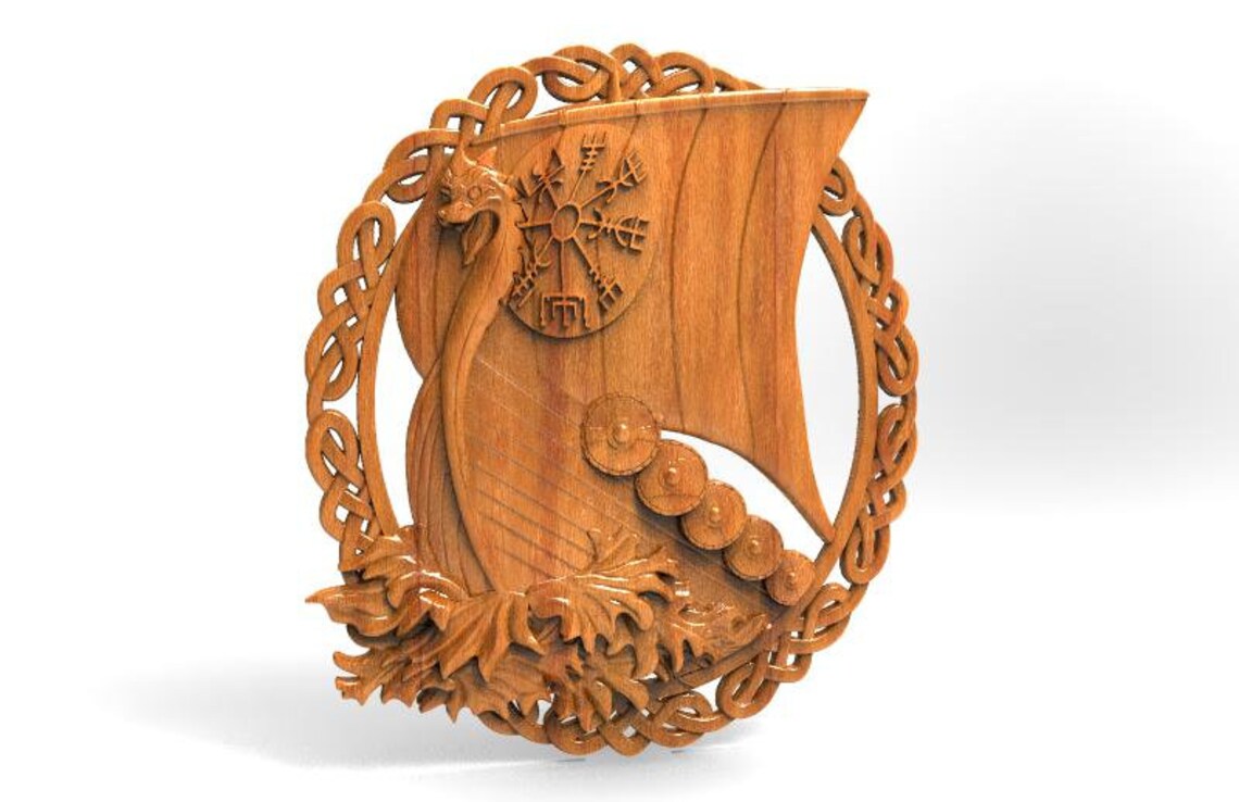 Digital File Viking Ship CNC 3d Model Stl - Etsy