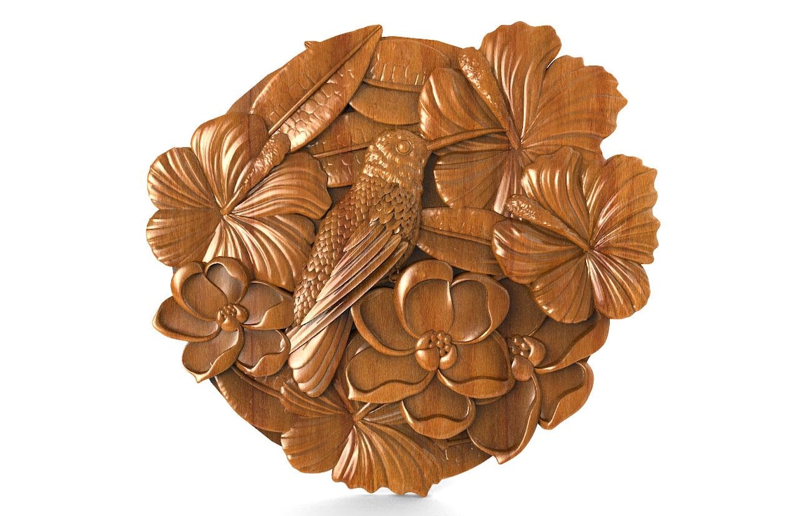 Digital File Hummingbird CNC Art 3d Model STL - Etsy