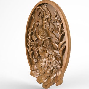 Digital File Peacock CNC 3r Model Stl - Etsy