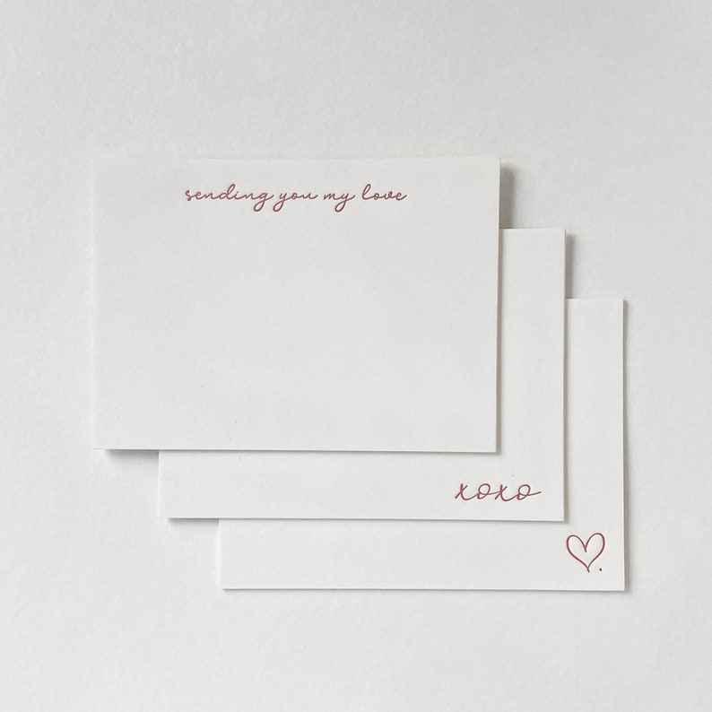 Love Notes Letterpressed Notecard Set - Etsy