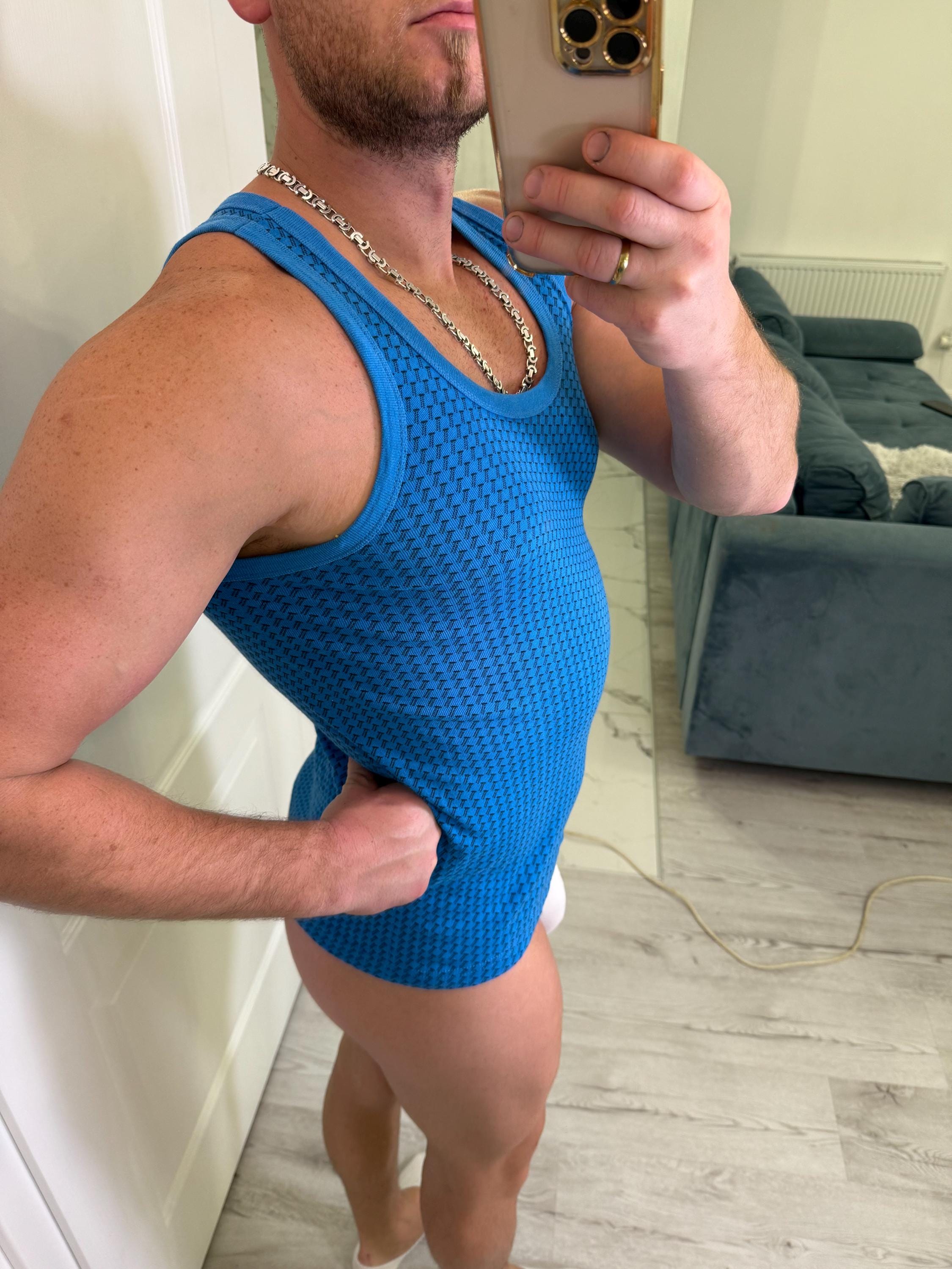 Vintage Men’s Underwear Tank Top – 1980s Cotton | Fitted Shoulder-strap ...