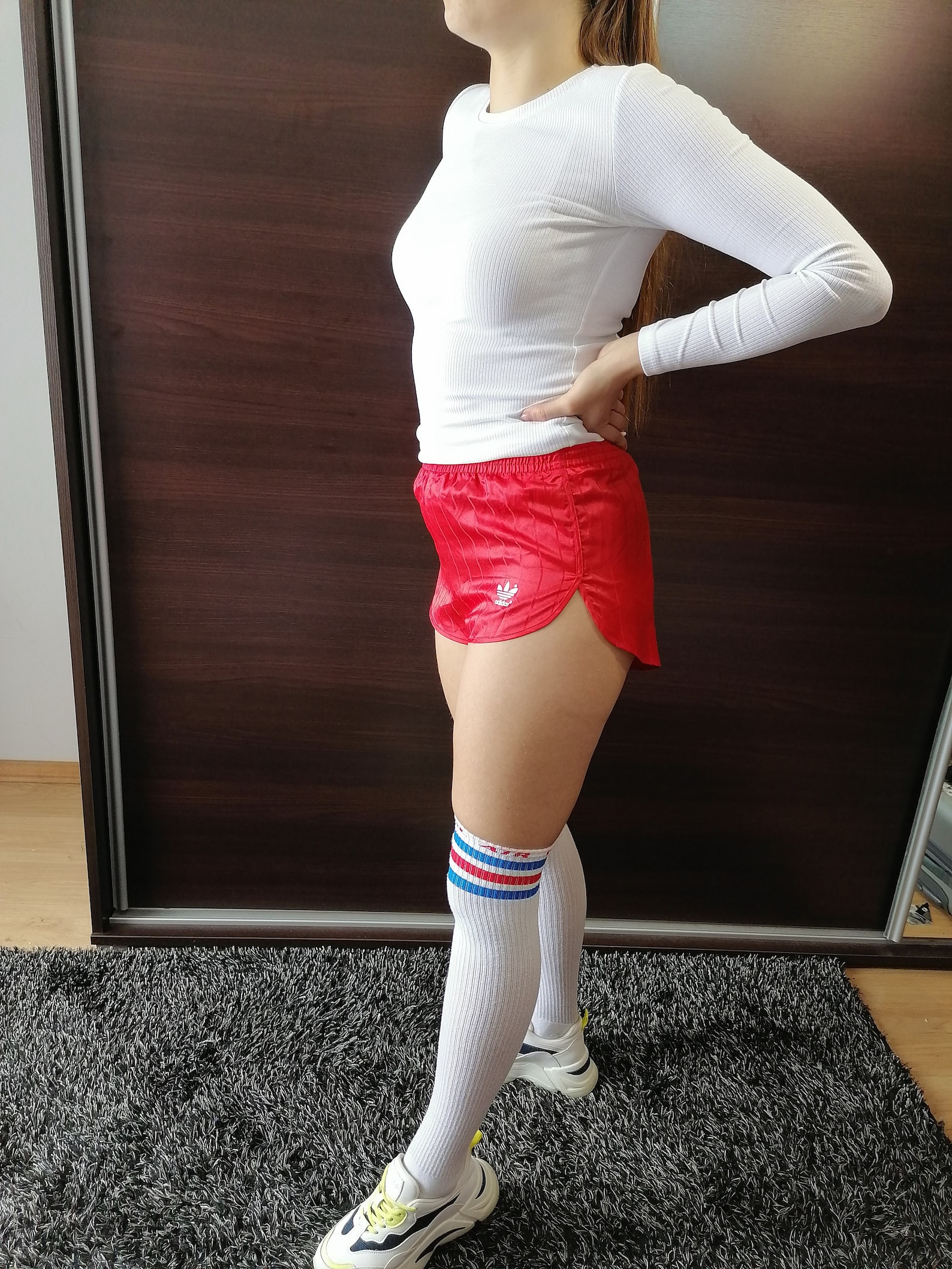 Shorts Vintage Adidas Oldschool Dames Sports Shiny Nylon | Etsy