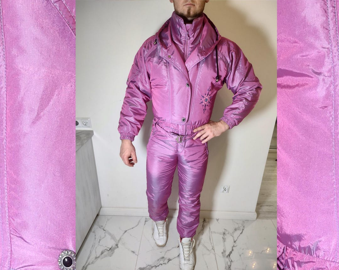 Winter Suit Vintage Shell Suit Rustle Shiny Nylon Size S - Etsy