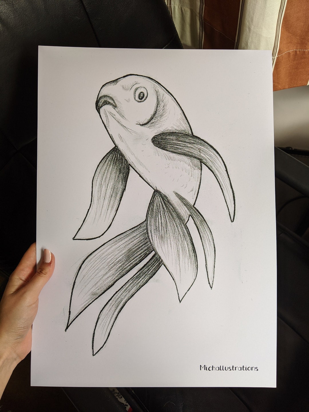 Sassy Fish Art Print A3 Illustration - Etsy