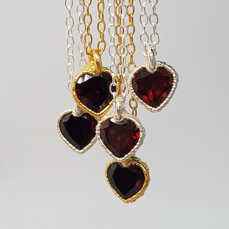 Garnet Heart - Etsy