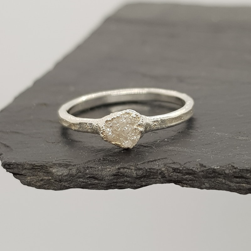 Minimalist Raw Uncut Rings - Etsy UK