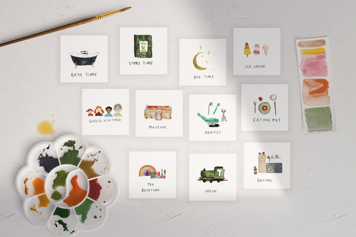 BIG LEARNING BUNDLE Daily Routine Cards Weather Cards Chore - Etsy