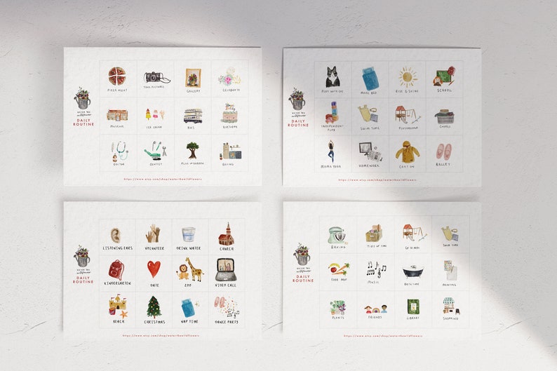 BIG LEARNING BUNDLE Daily Routine Cards Weather Cards Chore - Etsy