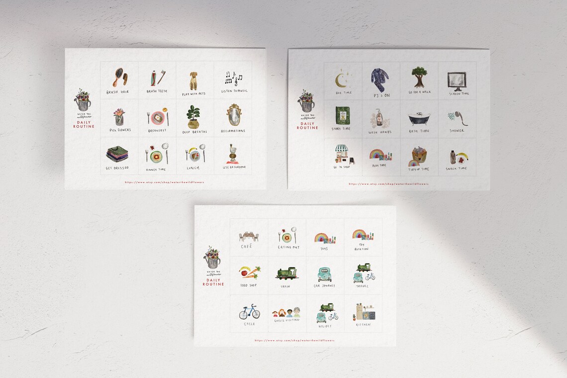 BIG LEARNING BUNDLE Daily Routine Cards Weather Cards Chore - Etsy