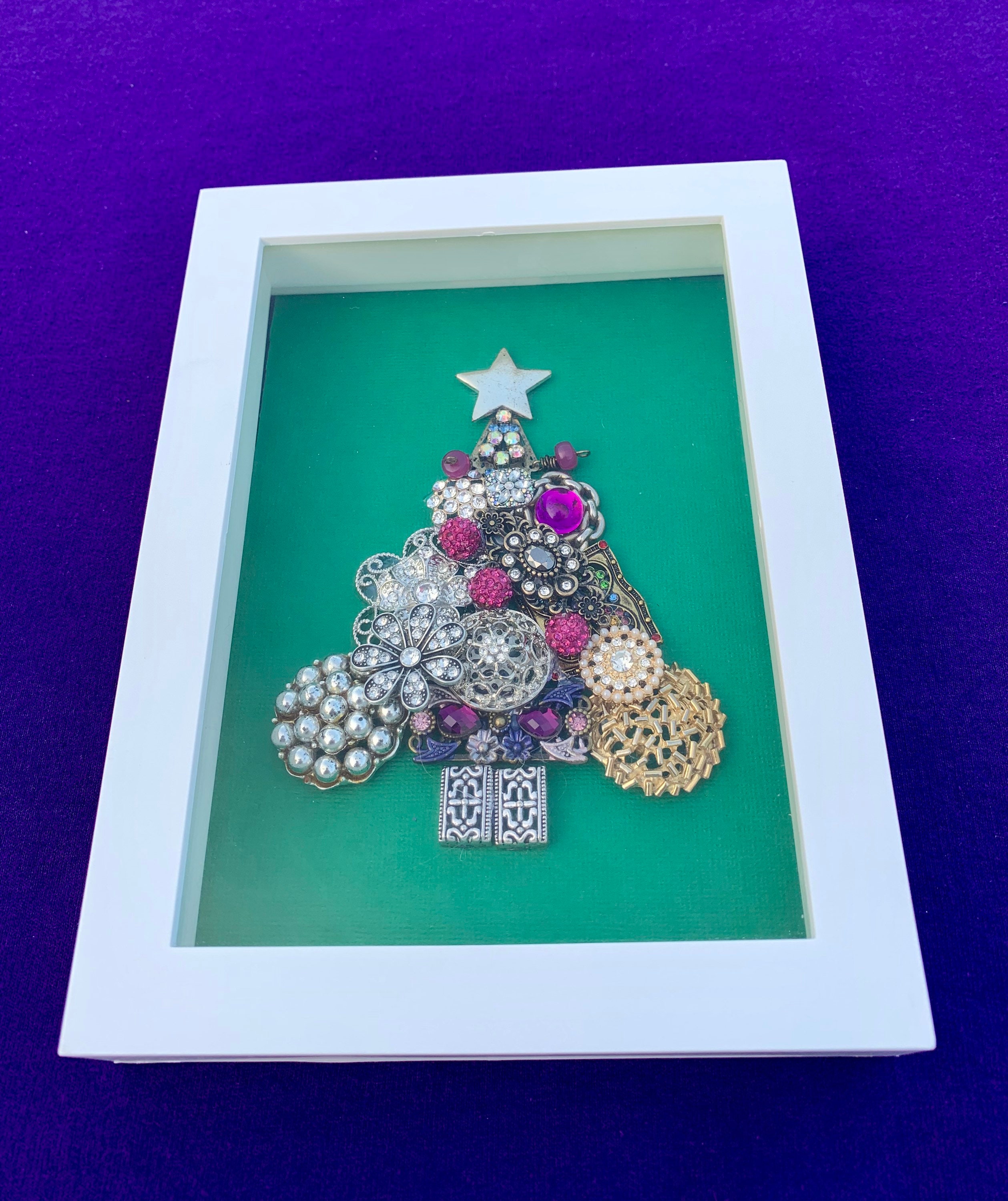 Jewelry Christmas Tree in Shadow Box | Etsy
