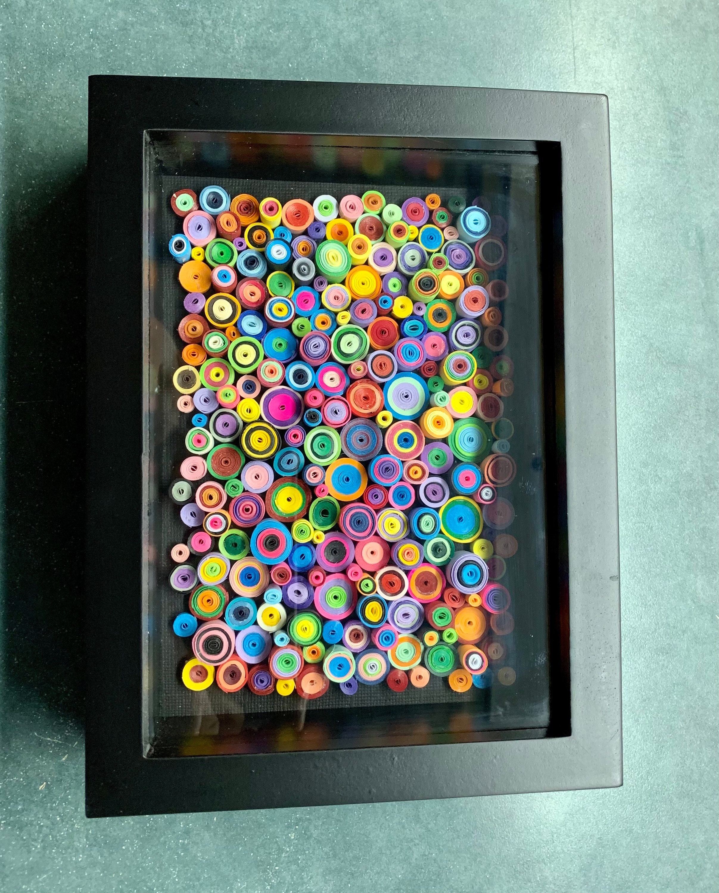 Quilled Colorful Art in Shadow Box - Etsy