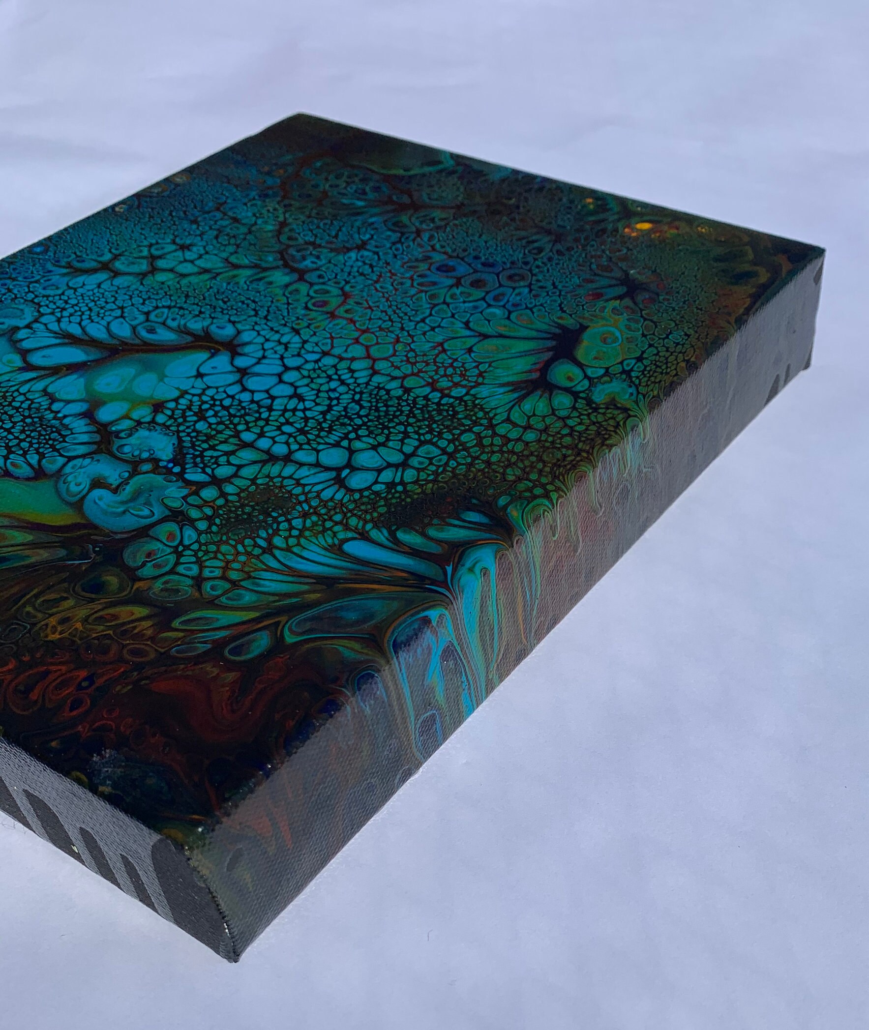 Paint Pour on Canvas. blue Dreams - Etsy Canada