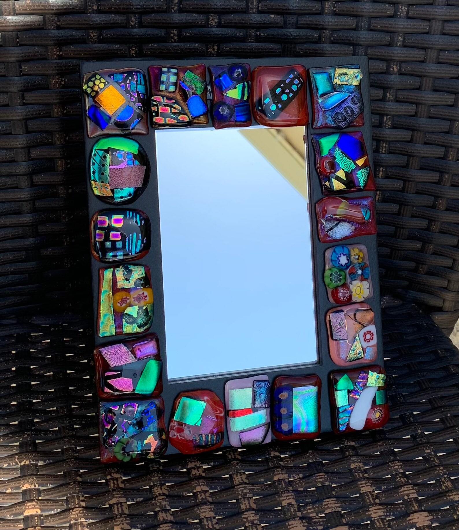 Fused Glass Mirror (can Also Be Photo Frame) - Etsy