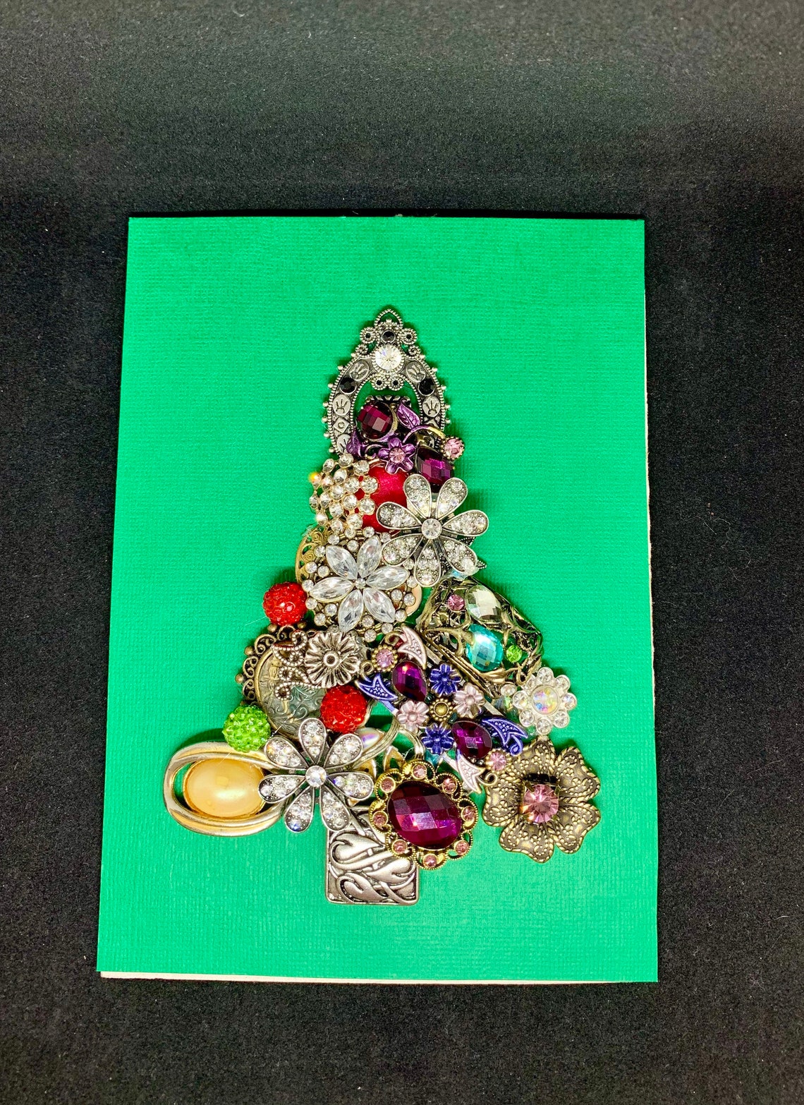 Jewelry Christmas Tree in Shadow Box - Etsy