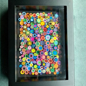 Quilled Colorful Art in Shadow Box - Etsy