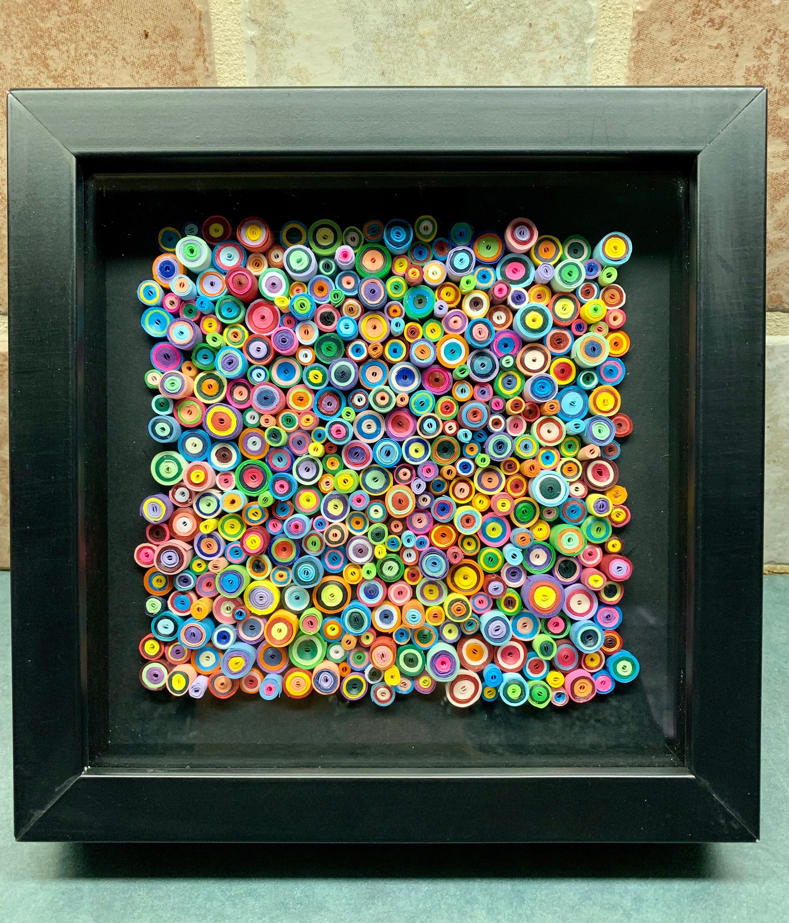 Quilled Colorful Art in Shadow Box - Etsy