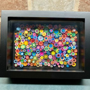Quilled Colorful Art in Shadow Box - Etsy