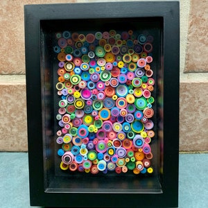 Quilled Colorful Art in Shadow Box - Etsy