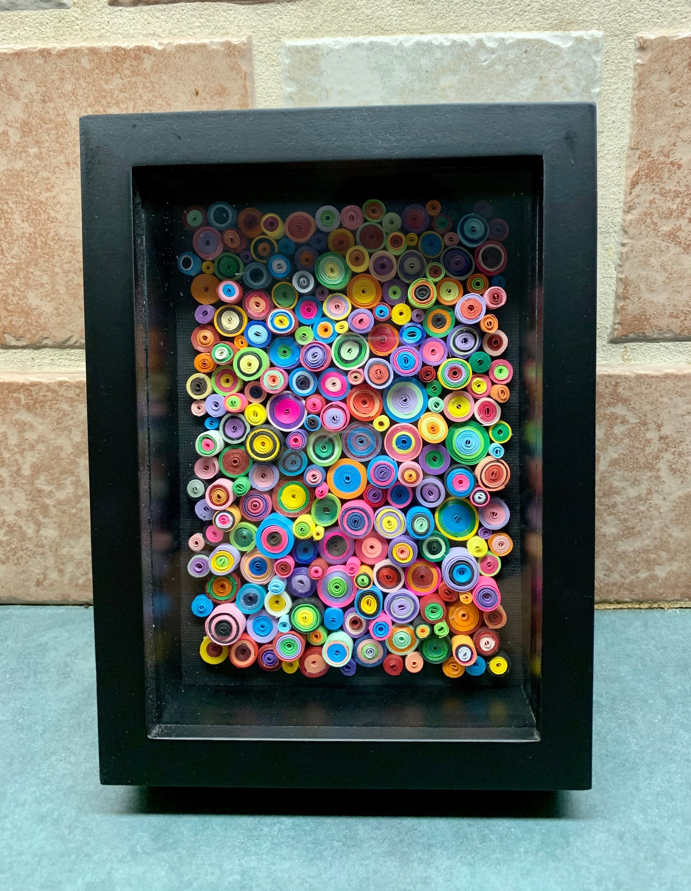 Quilled Colorful Art in Shadow Box | Etsy