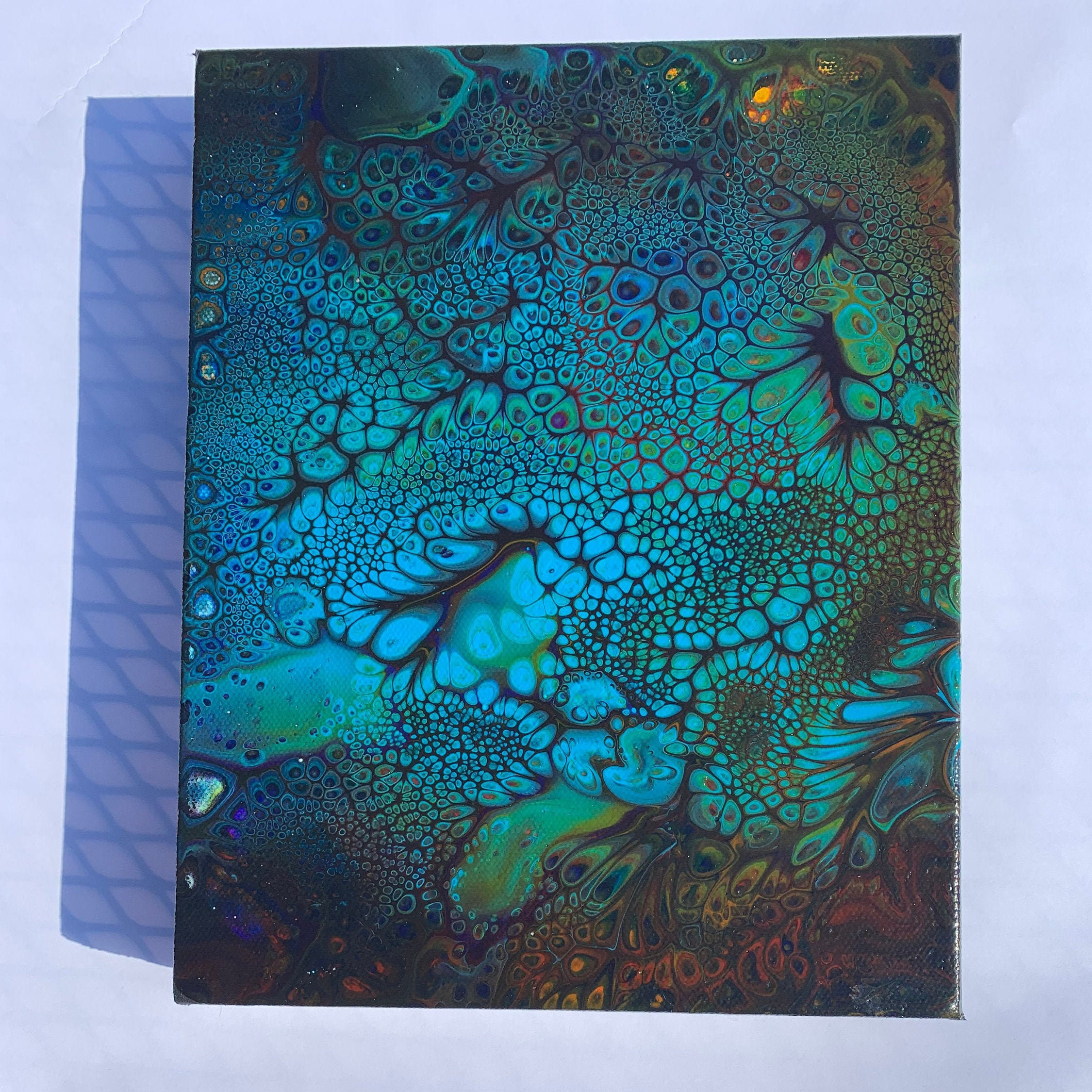Paint Pour on Canvas. "blue Dreams" - Etsy Canada