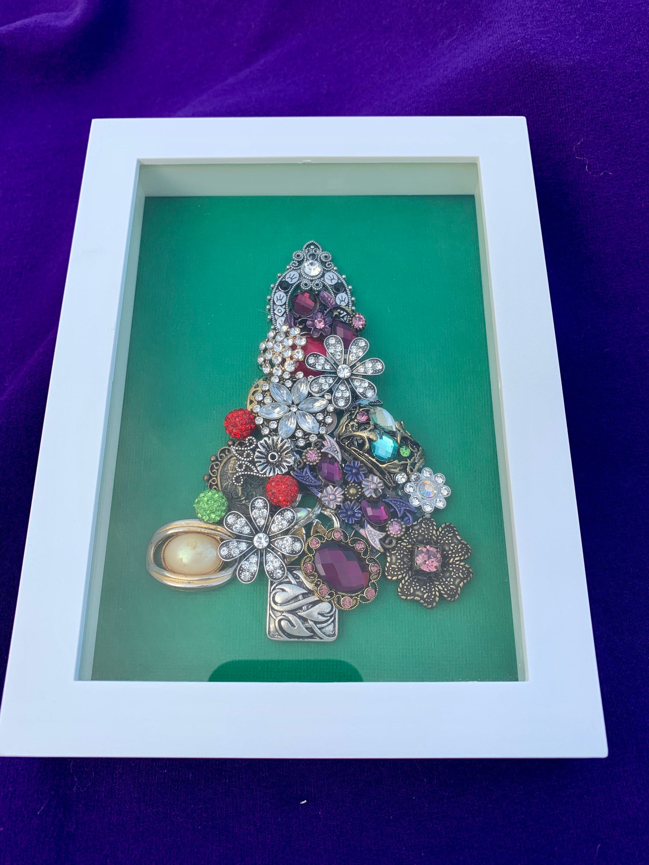 Jewelry Christmas Tree in Shadow Box | Etsy
