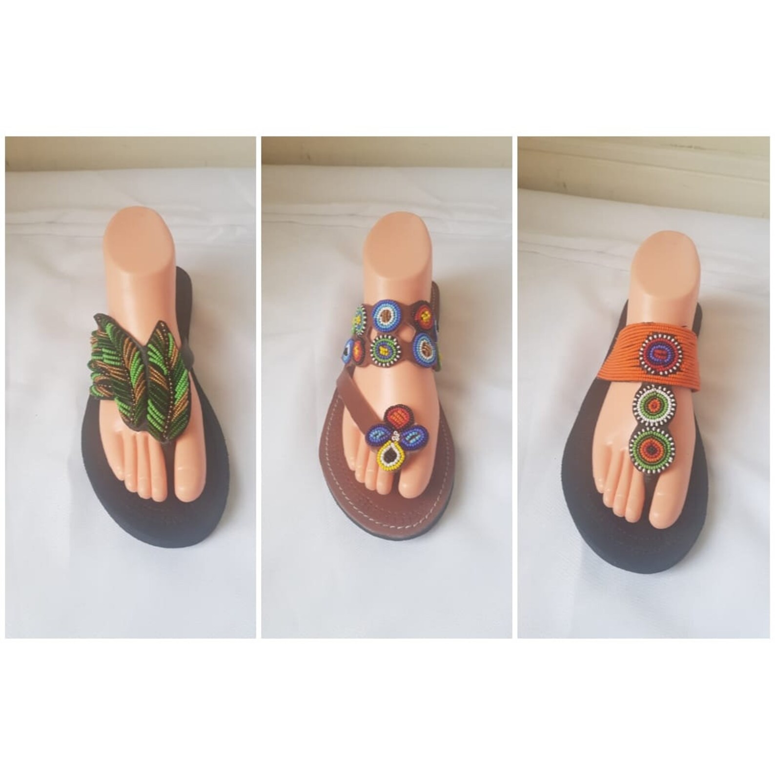 Kenyan Bead Colour Sandals - Etsy