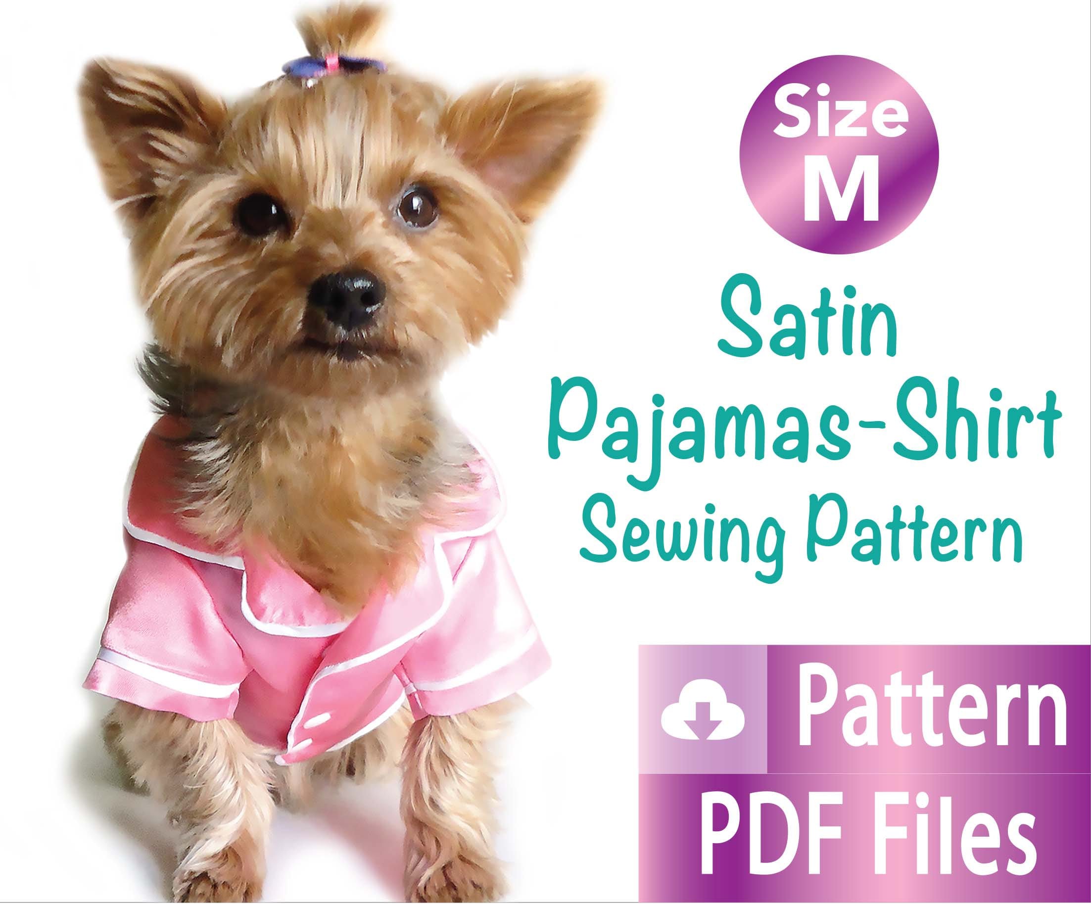 Dog Satin Pajamas Sewing Pattern, Size M (PDF Pattern) - Etsy