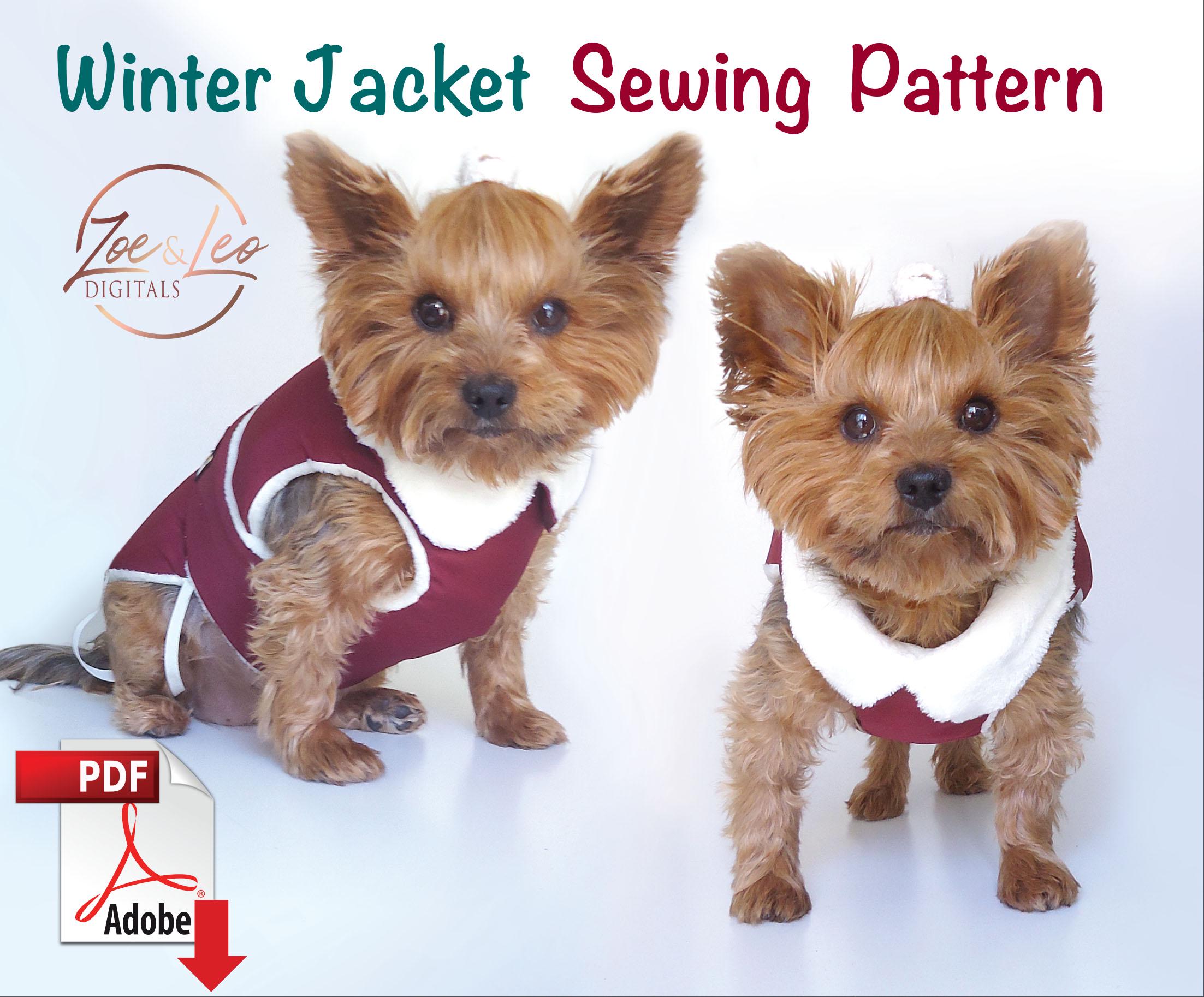Dog Jacket Sewing Pattern, Fleece Lined Padded Coat (PDF Pattern) - Etsy