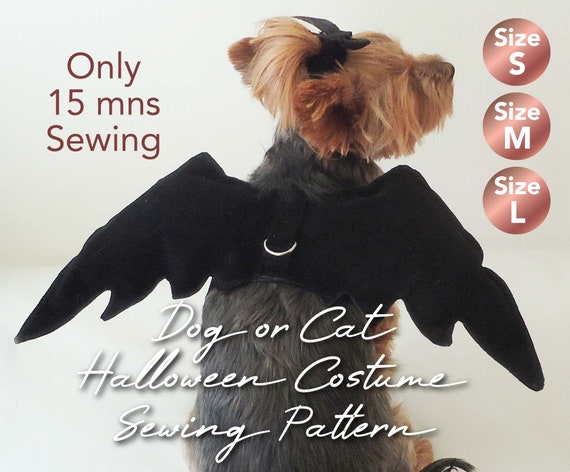 Bat Wings Halloween Costume Sewing Pattern Dog Halloween | Etsy