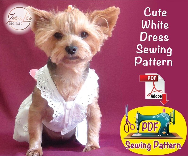 Dog Lace Summer Cotton Dress Pattern, Cat Summer Dress, Cute Pet Summer ...