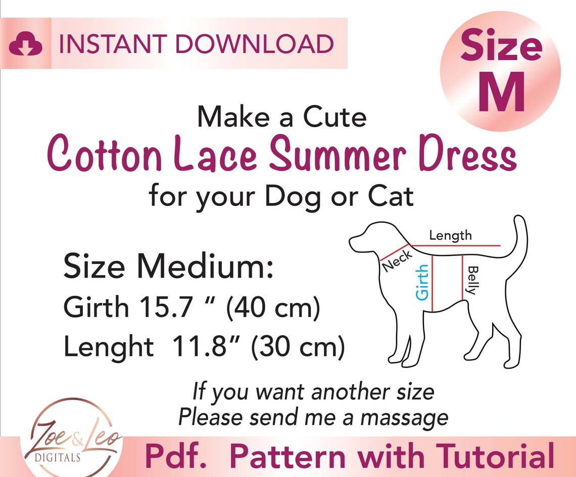 Dog Lace Summer Cotton Dress Pattern, Cat Summer Dress, Cute Pet Summer ...