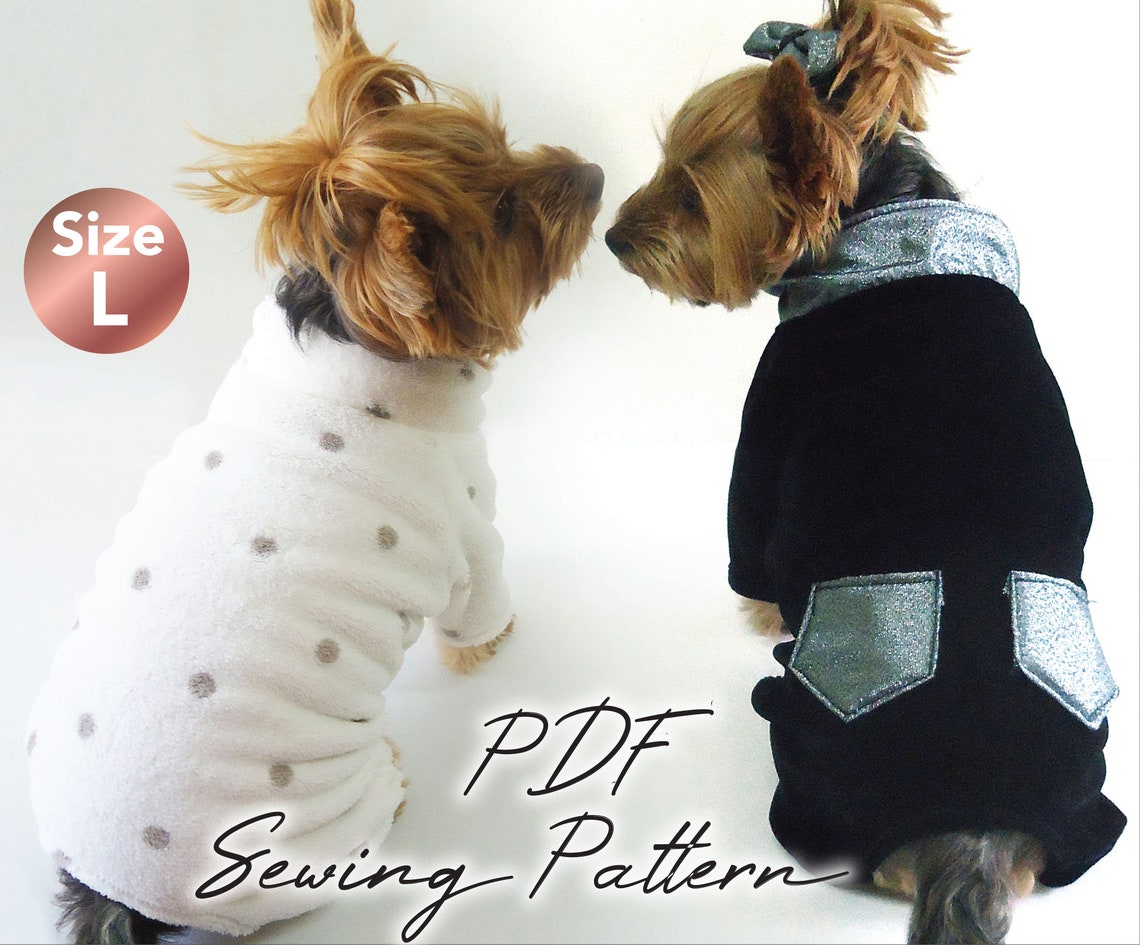 Dog Fleece Pajamas Pattern Dog Velvet Overall Pattern Small | Etsy