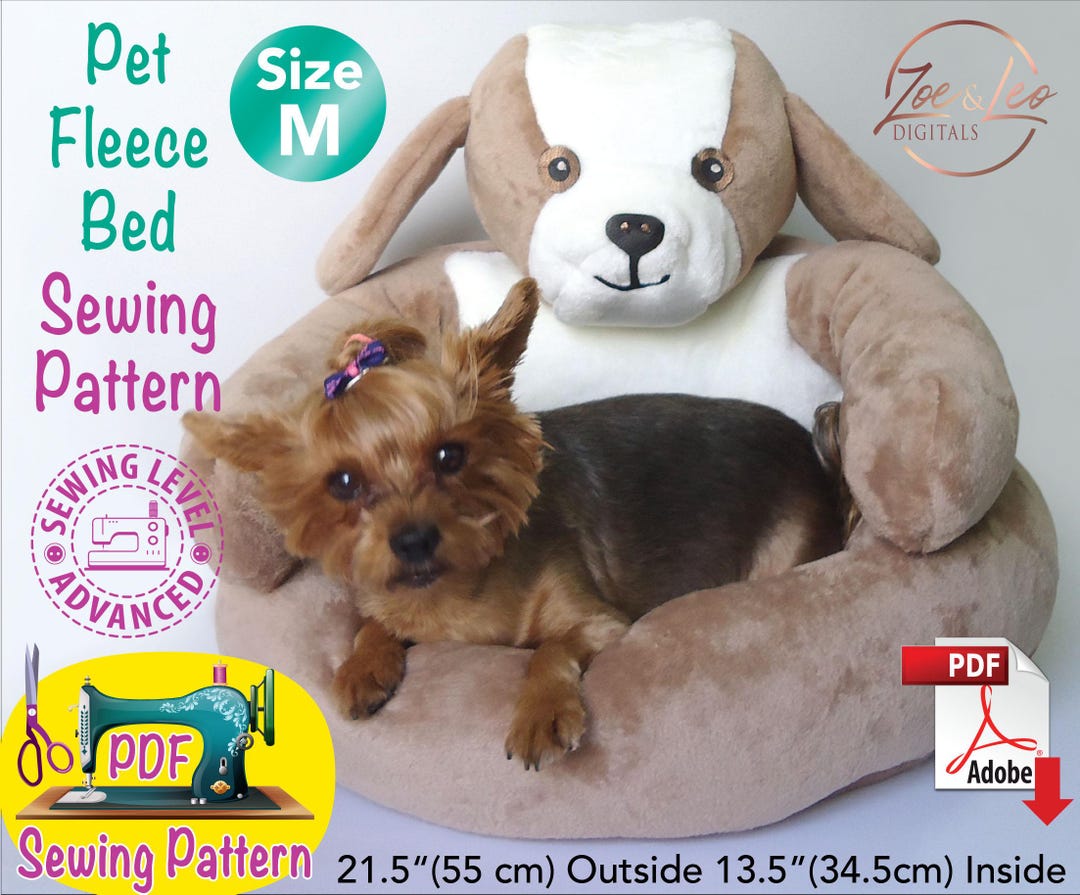 Fleece Pet Bed Sewing, Round Dog Bed (PDF Pattern - Etsy