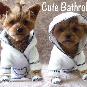 Dog Hooded Bathrobe Pattern, Pet Bathrobe Pattern, Cat Bathrobe Pattern ...