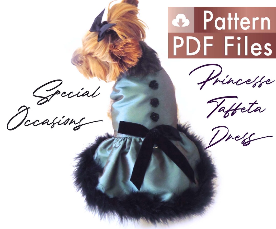 Dog Princess Dress Sewing Pattern, Size M (PDF Pattern) - Etsy