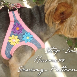 Dog Harness Pattern, Dog Clothes Pattern, Step in Dog Harness, Non ...