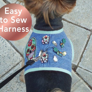 Dog Vest Harness, Dog Harness Pattern, Dog Clothes Pattern, Cat Harness ...