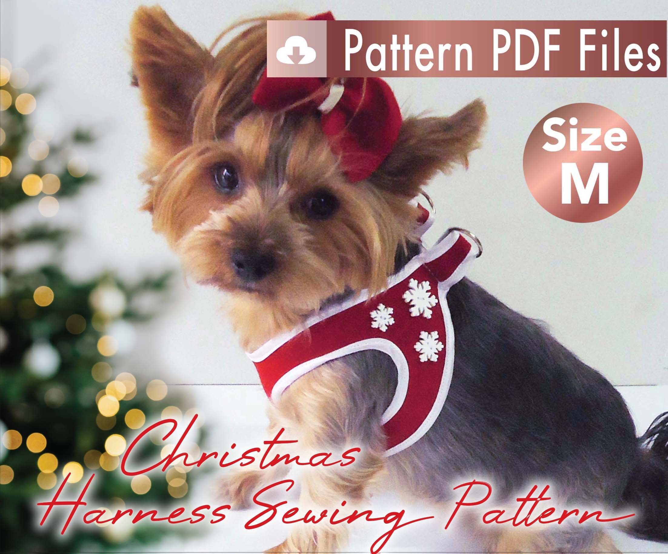 Christmas Dog Harness Pattern Christmas Dog Clothes Pattern - Etsy