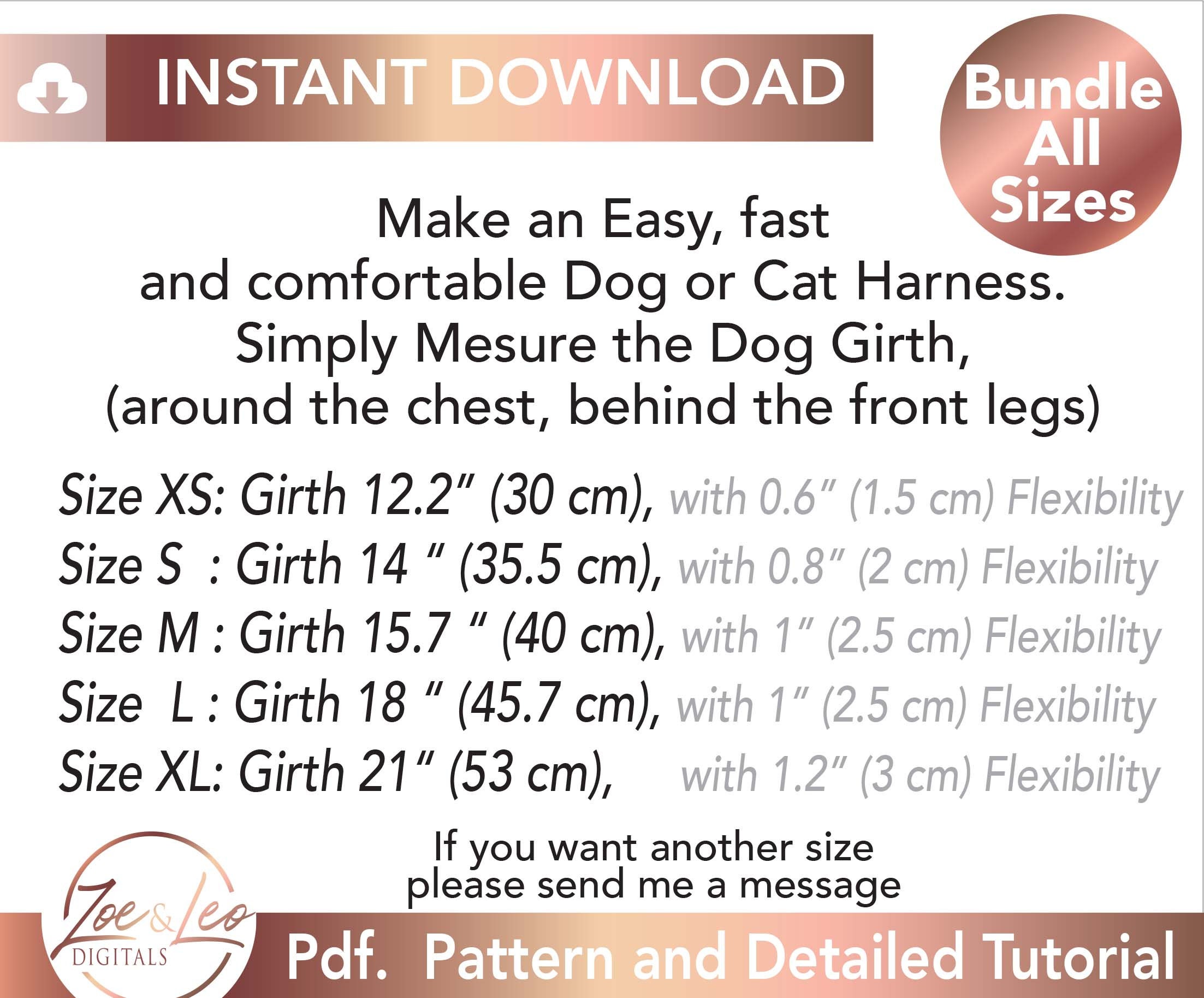 Dog Harness Pattern Dog Clothes Pattern Small Dogs Harness - Etsy