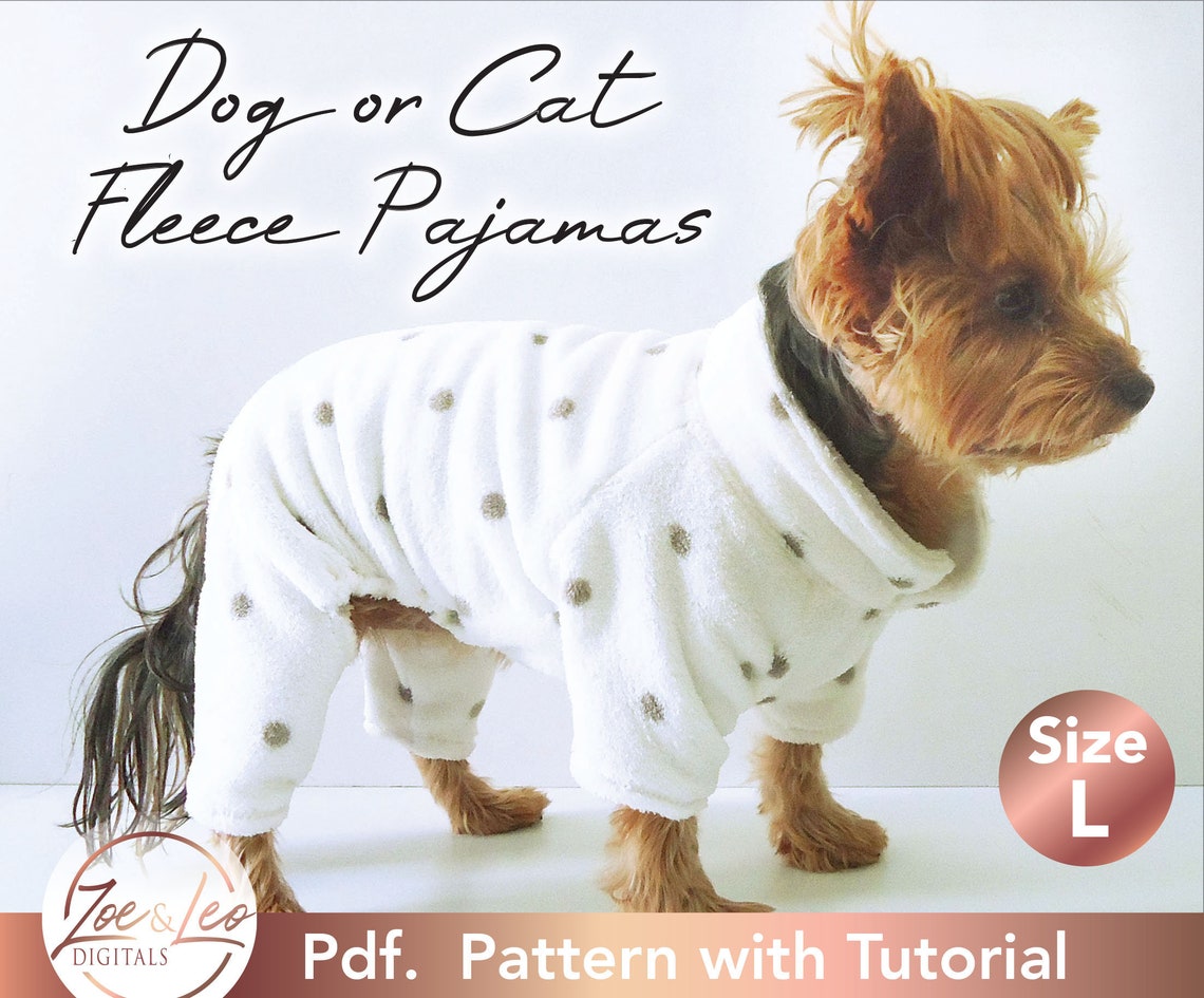 Dog Fleece Pajamas Pattern Dog Velvet Overall Pattern Small | Etsy