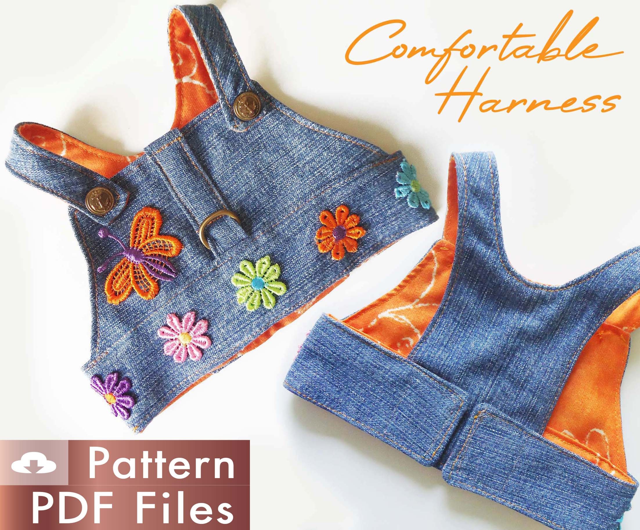 Dog Harness Pattern Dog Clothes Pattern Small Dogs Harness - Etsy