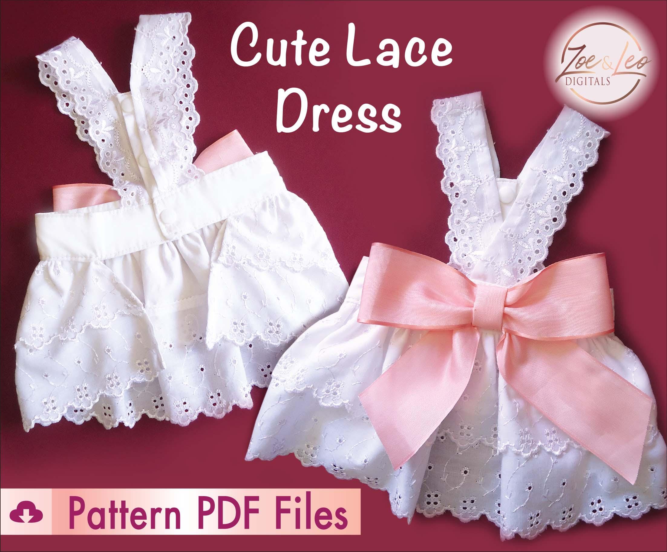 Dog Lace Summer Cotton Dress Pattern, Cat Summer Dress, Cute Pet Summer ...