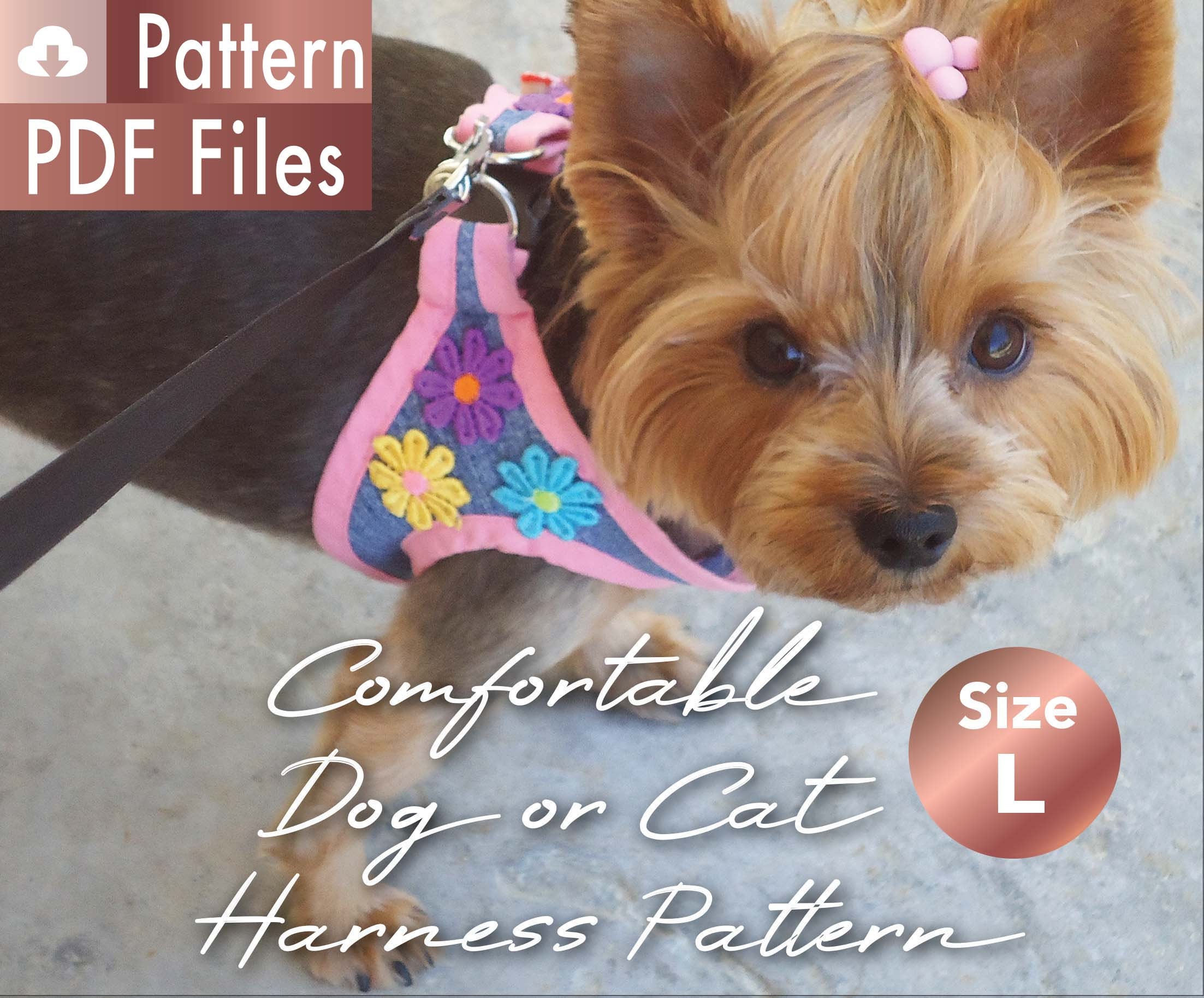 Dog Harness Pattern Dog Clothes Pattern Step in Dog Harness - Etsy