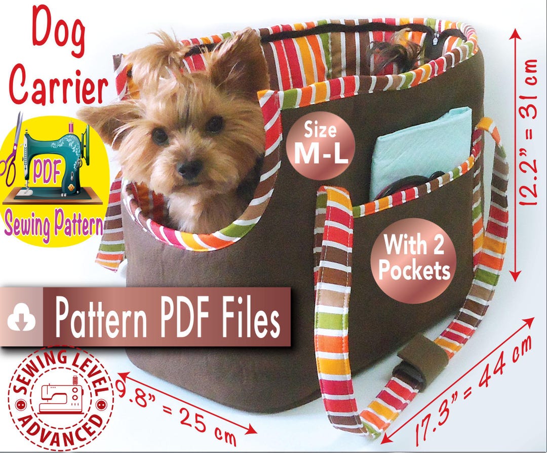 Dog Carrier Sewing Pattern: Pet Shoulder Bag, Size M-L (PDF Pattern) - Etsy