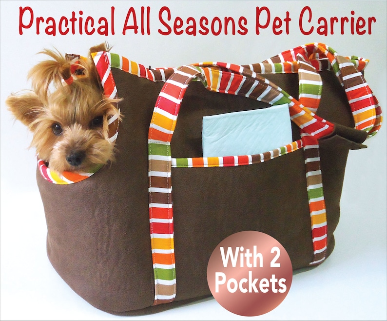 Dog Carrier Sewing Pattern: Pet Shoulder Bag, Size S-XS & M-L (PDF ...
