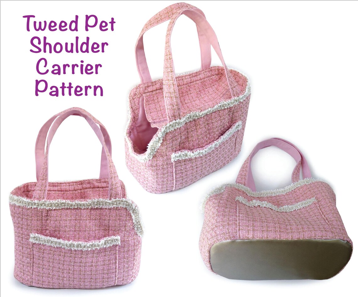 Pet Carrier Sewing Pattern: Tweed Shoulder Bag, Size M (PDF ...