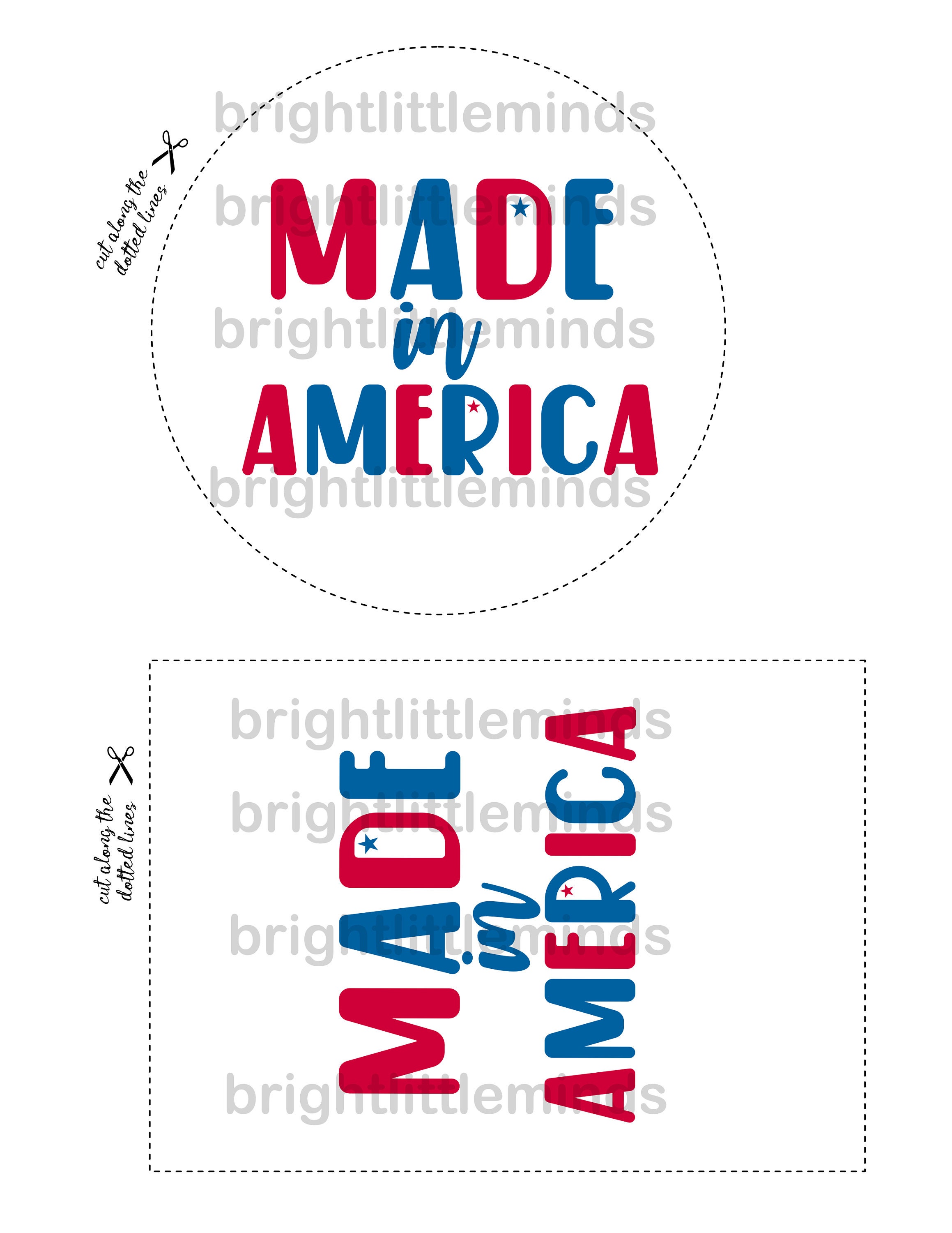 Instant Download Printable Made in America Sticker for - Etsy