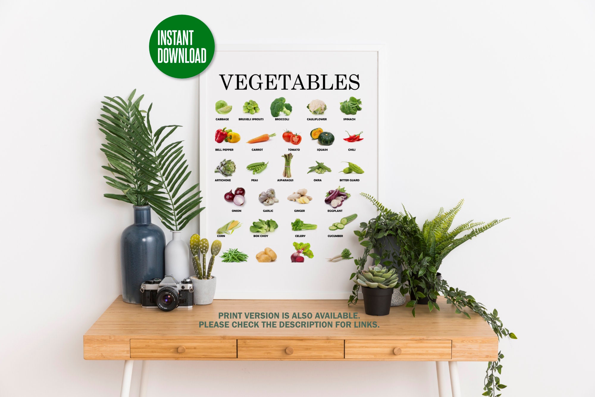 Instant Download | Printable Vegetables Educational Posters ...